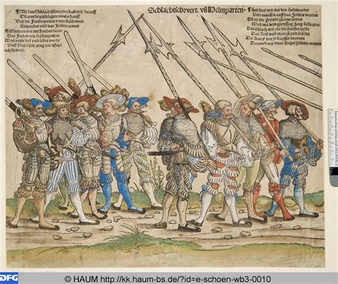 Painting Landsknechts Case Study Erhard Schon Coloured Woodcuts