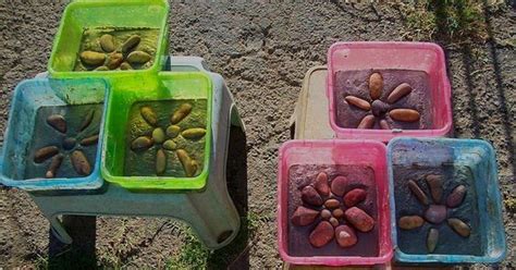 Diy Embellished Bricks For Your Garden How To Stick Stones Together