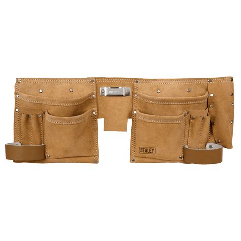Sealey Sealey Double Pouch Leather Tool Belt Model No Stbl01 Sealey