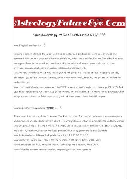 Online Life Path Number Calculator Birthday Number Tool Pdf