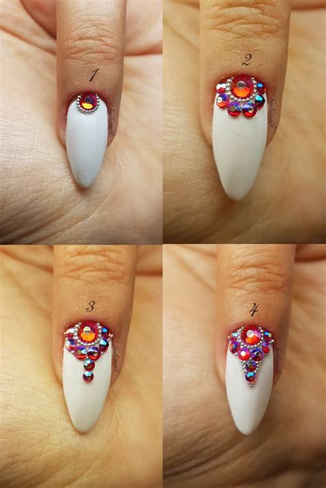 Pin By Sibele Da Silva On Unhas Bling Nail Art Diamond Nail Art