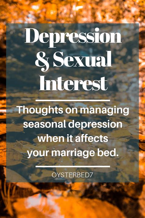 Depression And Sexual Interest Bonny S Oysterbed