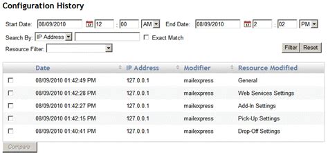 Configuration History