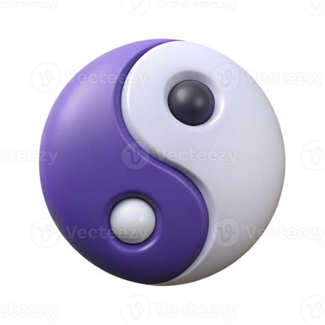 Fascinating Memorable Symmetrical Yin Yang Symbol Clean Lines Flat Color Minimal Design With