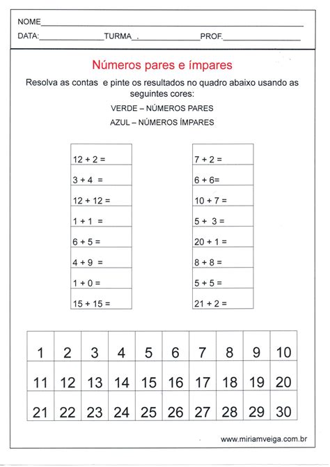 Numeros Pares E Impares