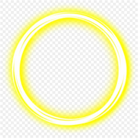Yellow Neon Light Vector Art Png Shining Circle Ring Yellow Neon Light Circle Ring Yellow