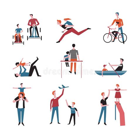 Father Daughter Play Boat Stock Illustrations 24 Father Daughter Play