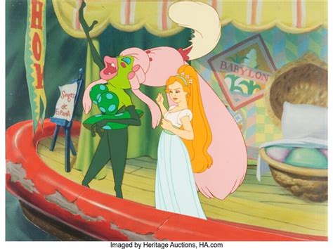 Thumbelina Mrs Toad And Thumbelina Production Cel Setup Don Bluth
