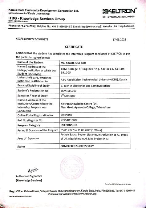 Akash Jose Saji On Linkedin Ai Internship Internship2022 Artificialintelligence