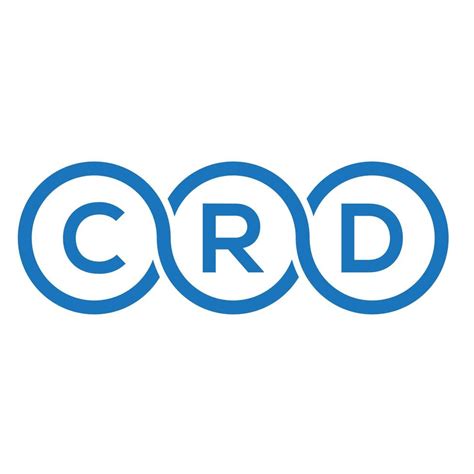 Crd Letter Logo Design On White Background Crd Creative Initials