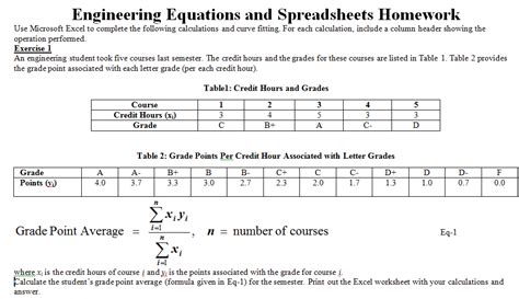 Solved Engineering Equations And Spreadsheets Homework Use