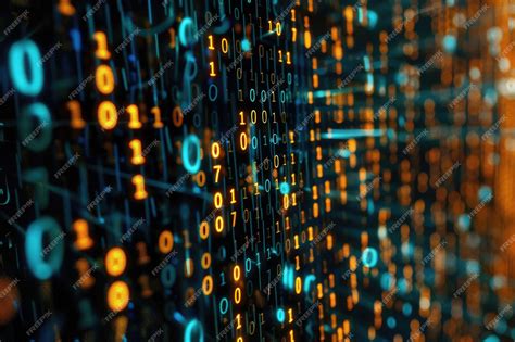 Digital transformation concept Binary code Programming Digital ...