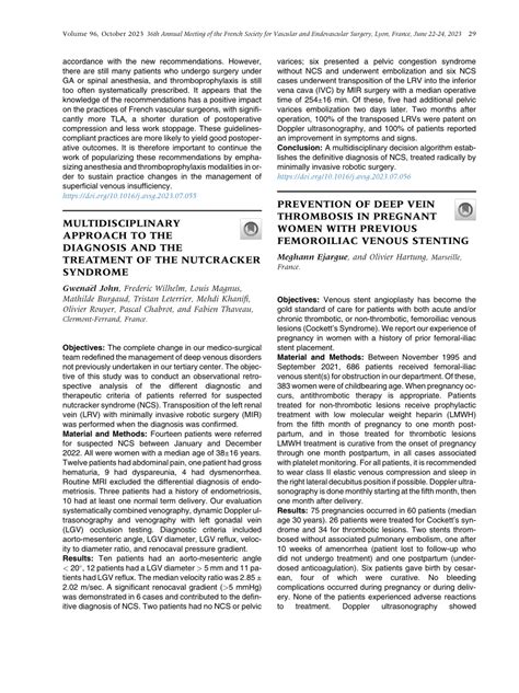 Pdf Multidisciplinary Approach To The Diagnosis And The Treatment Of