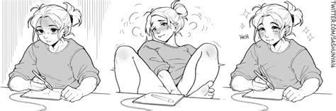 Rule 34 1girls 3 Panel Comic Artist Baggy Clothing Blonde Hair Blush