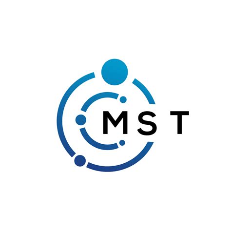 Mst Letter Technology Logo Design On White Background Mst Creative