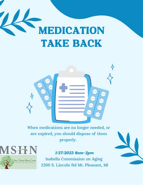 Medication Take Back Event Isabella County Michigan