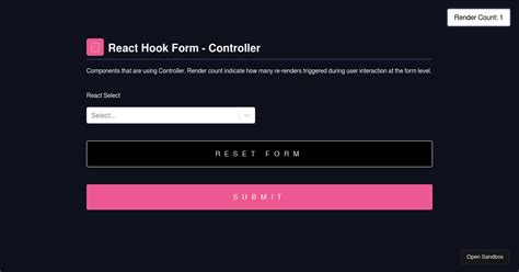 React Hook Form V6 Controller Codesandbox
