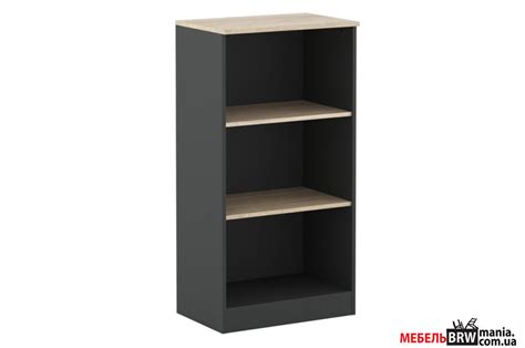 Тумба офісна Офіс Нью Office New Kom60 Гербор відкрита Антрацит дуб