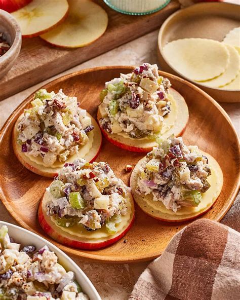 Fall Chicken Salad Apple Cheddar Bites Kalejunkie