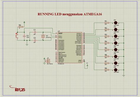 running led with atmega16 ~ the right hand