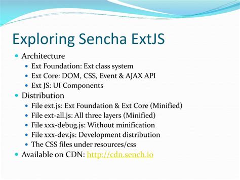 Ppt Sencha Extjs 4 Powerpoint Presentation Free Download Id2023330