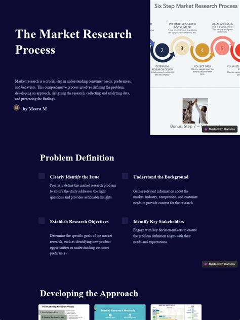 The Market Research Process Pdf Data Analysis Marketing Research