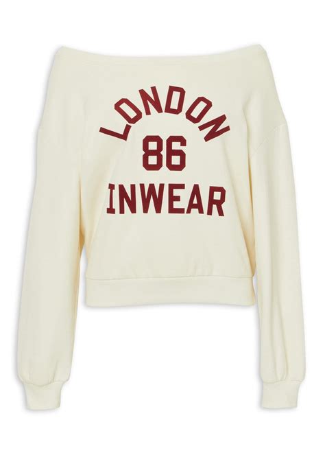 White Off The Shoulder Sweatshirt 3242593 Inwear