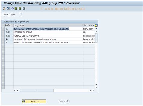 Fz75 Sap Tcode Customizing Bav Group 201 Loans
