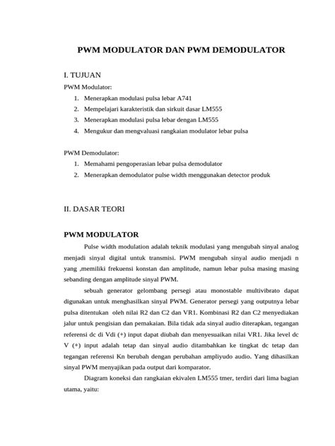 Pwm Modulator Dan Pwm Demodulator Pdf