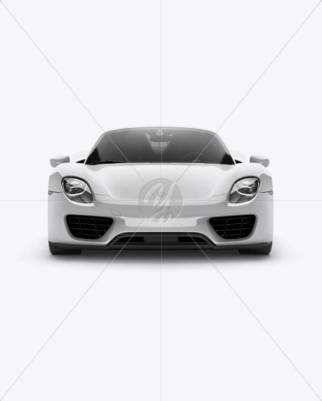 Porsche 918 Spyder Mockup Front View Free Download Images High