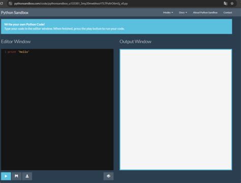 Ejemplos de sandbox para desplegar tu código Python