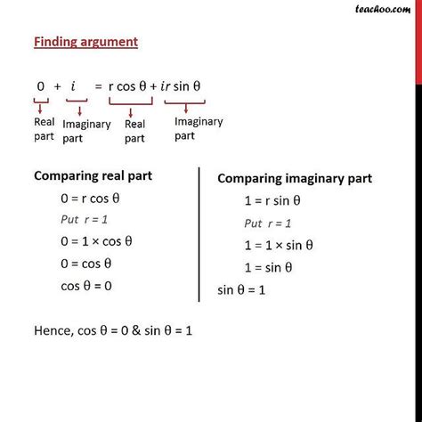 Example 13 Find modulus and argument of 1 𝑖 1 𝑖 Teachoo