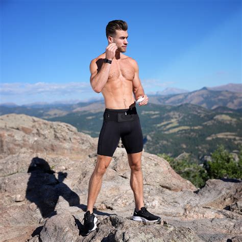 Mens Seamless Running Compression Shorts