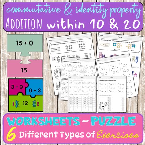 Associative Commutative Identity Property Of Addition Worksheets