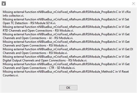 error when starting executable on target pc ni community