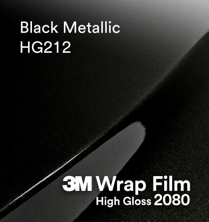 3m 2080 Wrap Film Series Hg212 Black Metallic
