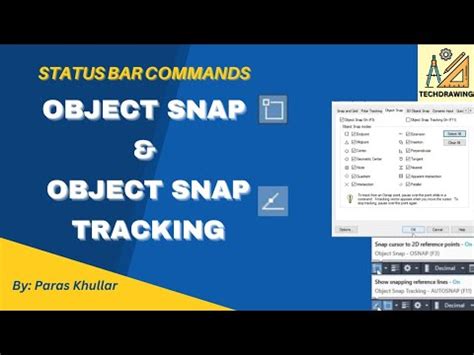 Object Snap | Object Snap Tracking | Status Bar Commands | AutoCAD | Paras Khullar - YouTube