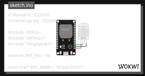 Esp32 Dht22 Thingspeak Copy Wokwi Esp32 Stm32 Arduino Simulator
