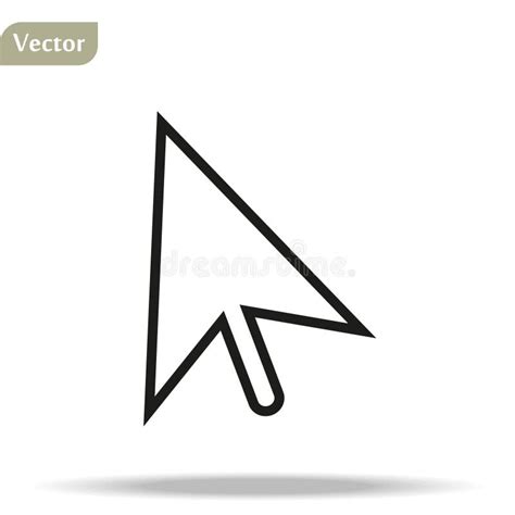 computer mouse click pointer cursor arrow flat vector icon for apps and