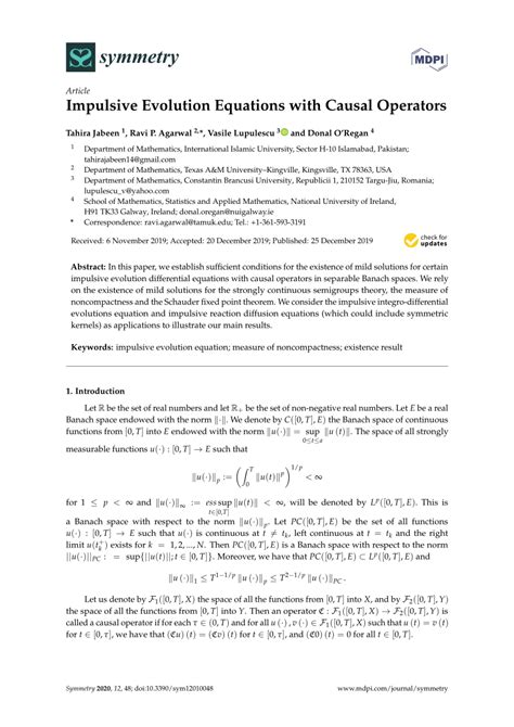 Pdf Impulsive Evolution Equations With Causal Operators