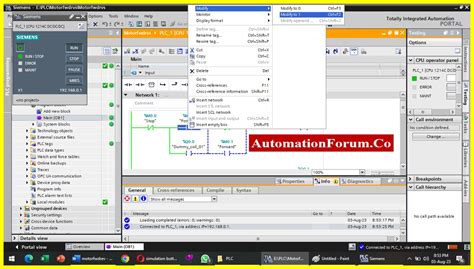 How To Use Siemens Tia Portal To Create Plc Ladder Logic For Three Phase Motor Forward And Reverse