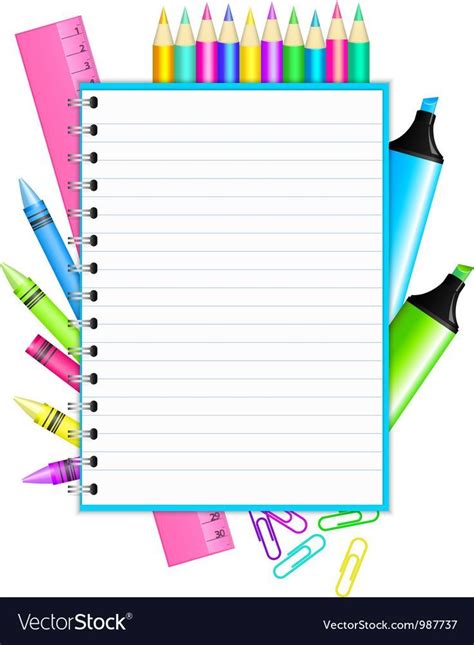 Back To School Frame With Colorful Stationery Download A Free 6c8