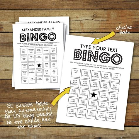 Make Your Own Bingo Cards