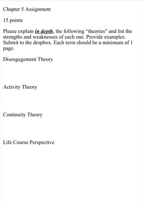 Solved Chapter 5 Assignment 15 Points Please Explain In