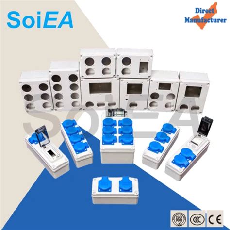 Square Terminal Block Junction Box With Cable Gland Connectors Optical Electrical Terminal Block