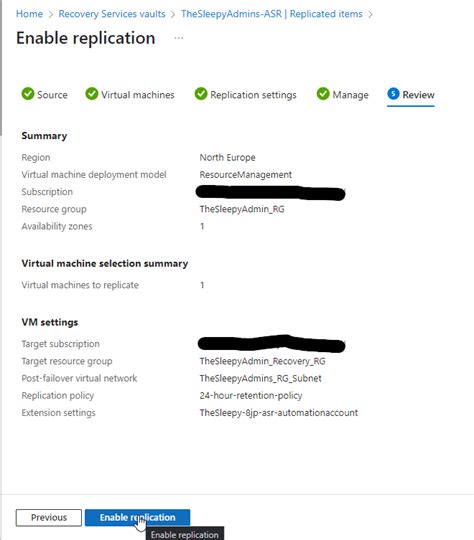 Configure Azure Site Recovery Zone To Zone Replication Thesleepyadmins