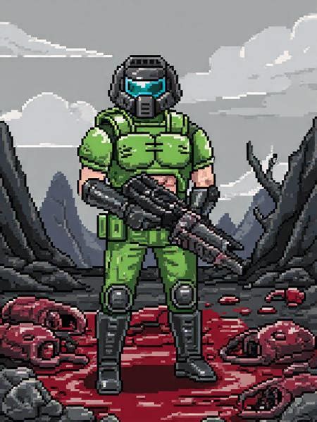 Classic Doomguy Flux V10 Flux Lora Civitai