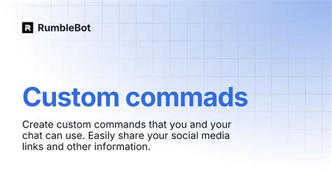 Custom Commads Rumblebot