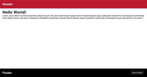 Fixed Footer At The Bottom Codesandbox