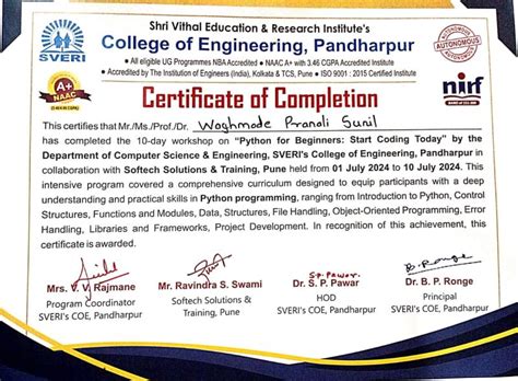 Python Pranali Waghmode